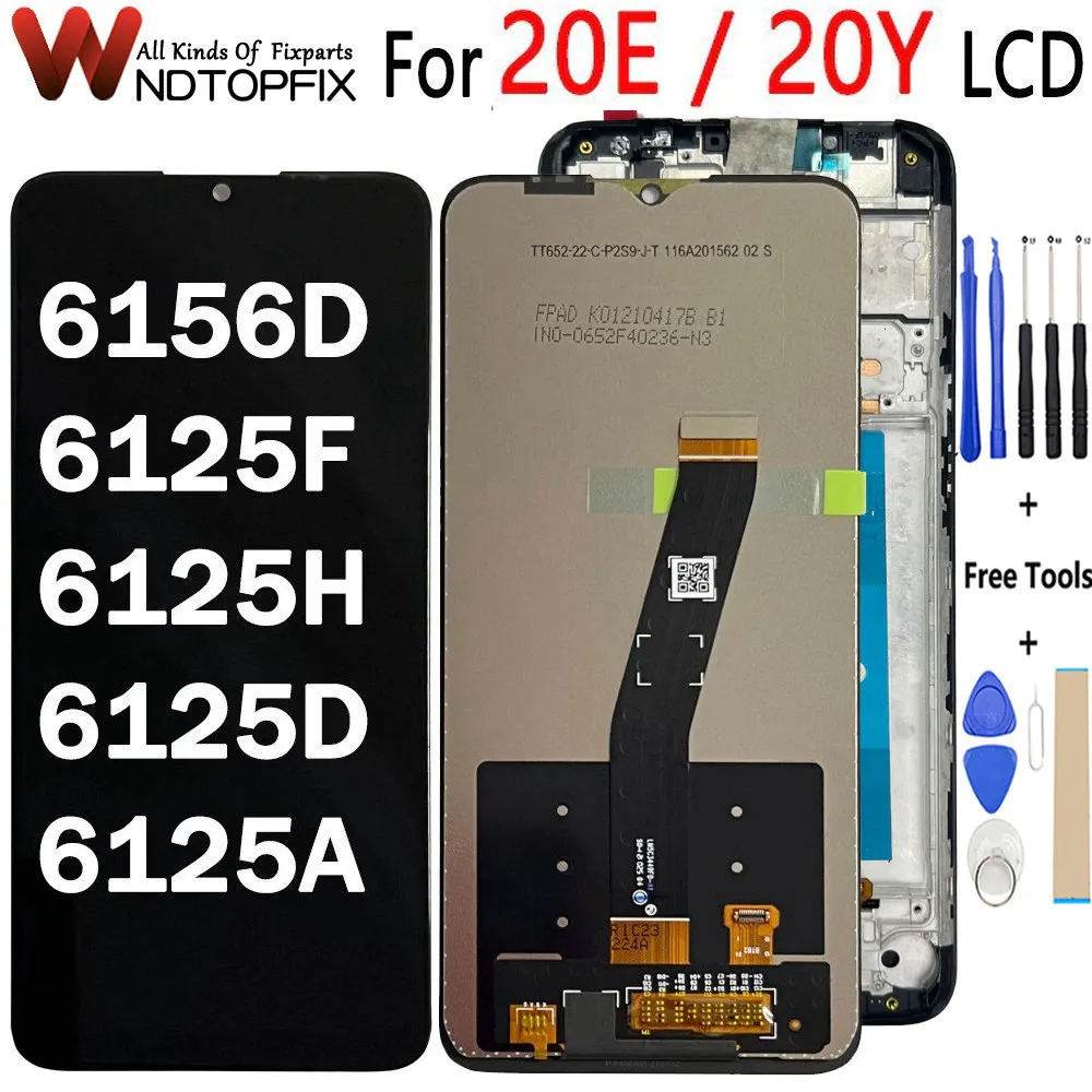 6.52" For TCL 20Y 20E 6156D 6125F 6125D 6125A LCD Screen Display Touch Panel Digitizer Assembly ...