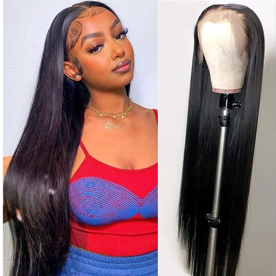 23-5-inch-Large-Size-Cap-Human-Hair-Wigs-Brazilian-Straight-Lace-Front ...