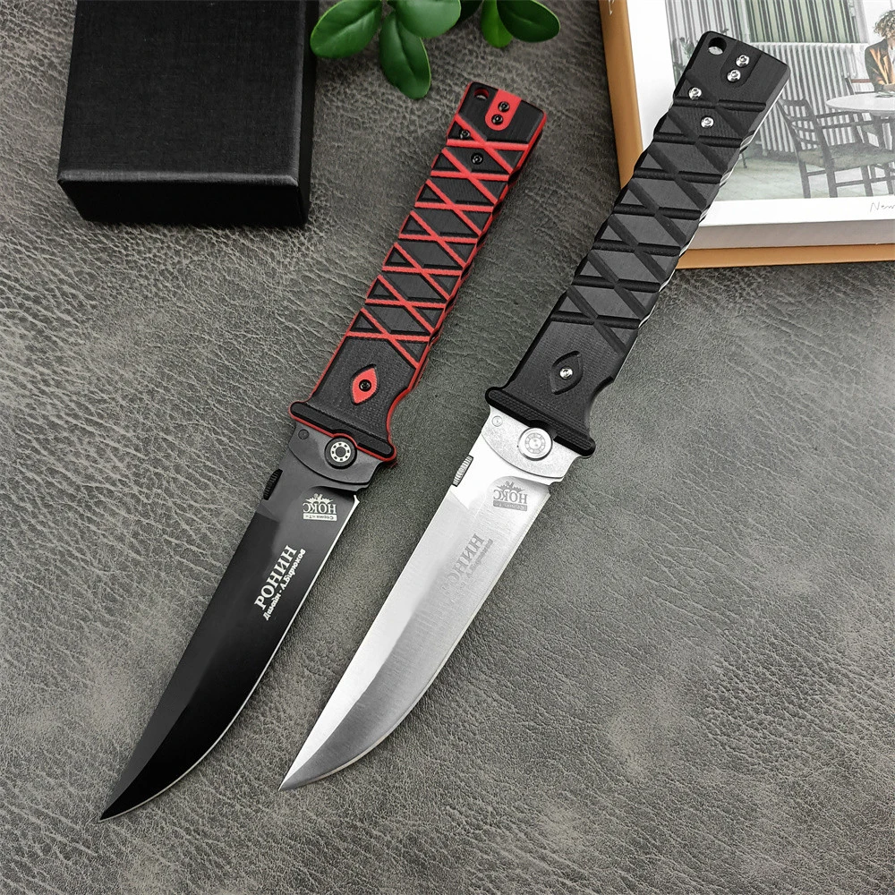 HOKC-Ronin-T-Assisted-Folding-Knife-440C-Satin-Blade-G10-Handle ...