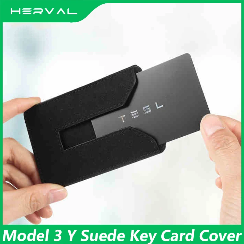 Herval-for-Tesla-Model-3-Model-Y-Suede-Key-Card-Protector-Cover ...