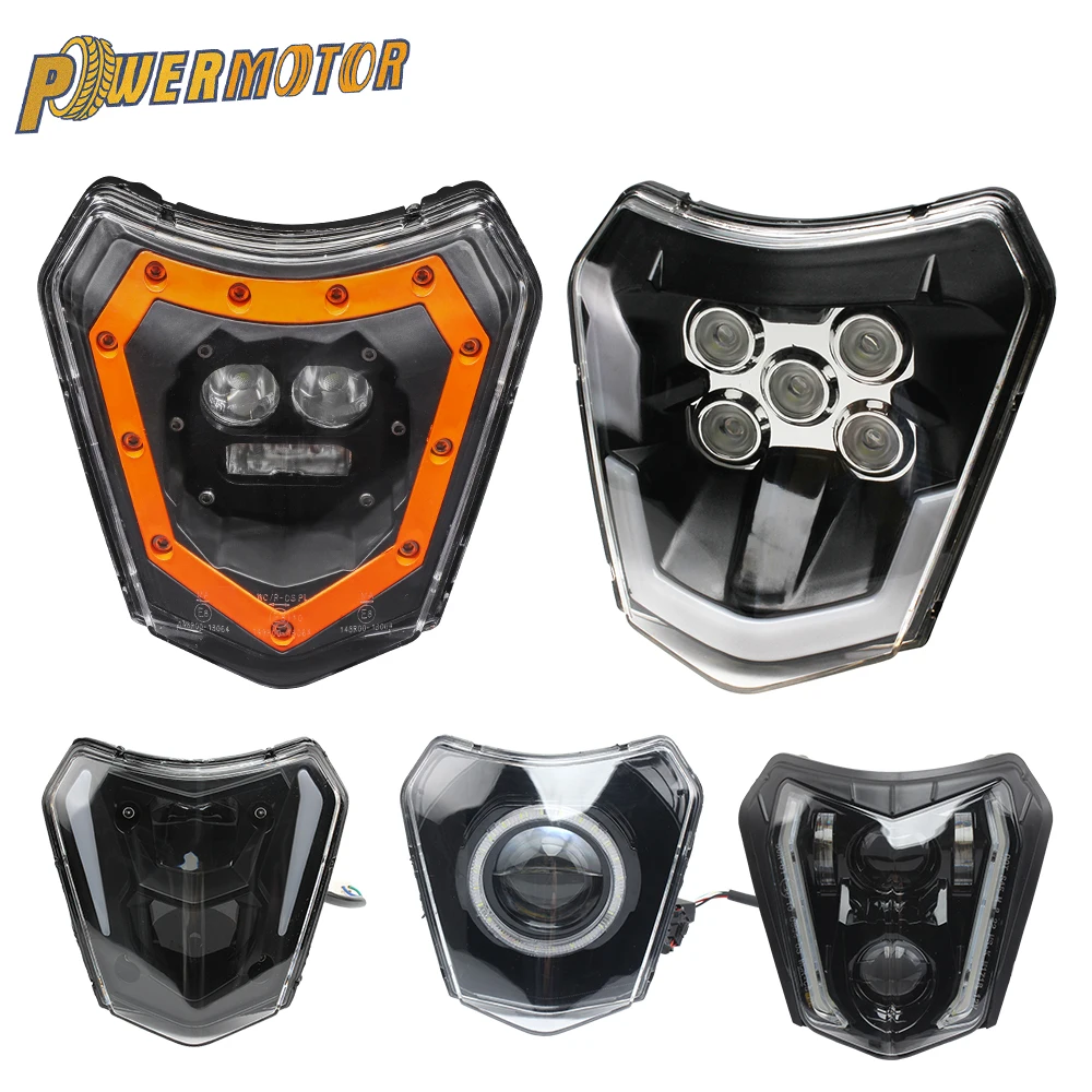 Para KTM EXC LED Farol Da Motocicleta Fit SX XCW SMR 250 300 450 Farol ...