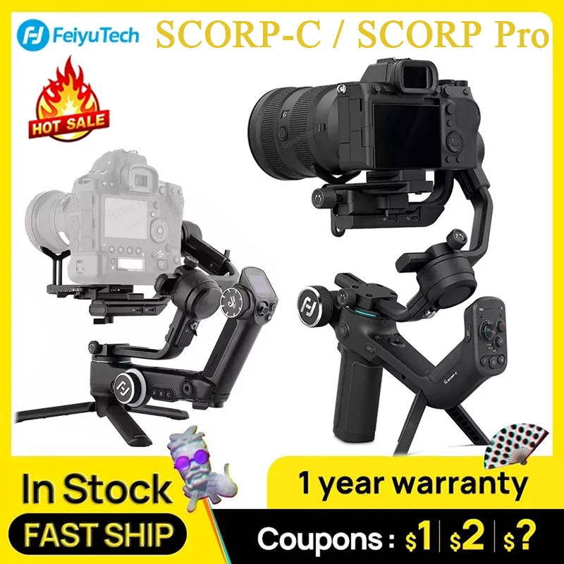 FeiyuTech Feiyu SCORP C SCORP Pro 3 축 짐벌 안정기 DSLR 미러리스 카메라 분리형 원격 OLED ...