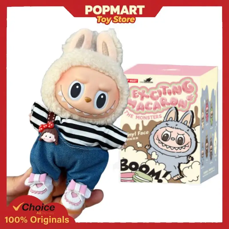 POP MART LABUBU V1 Macaron Striped One-Shoulder Suspender Outfit ...