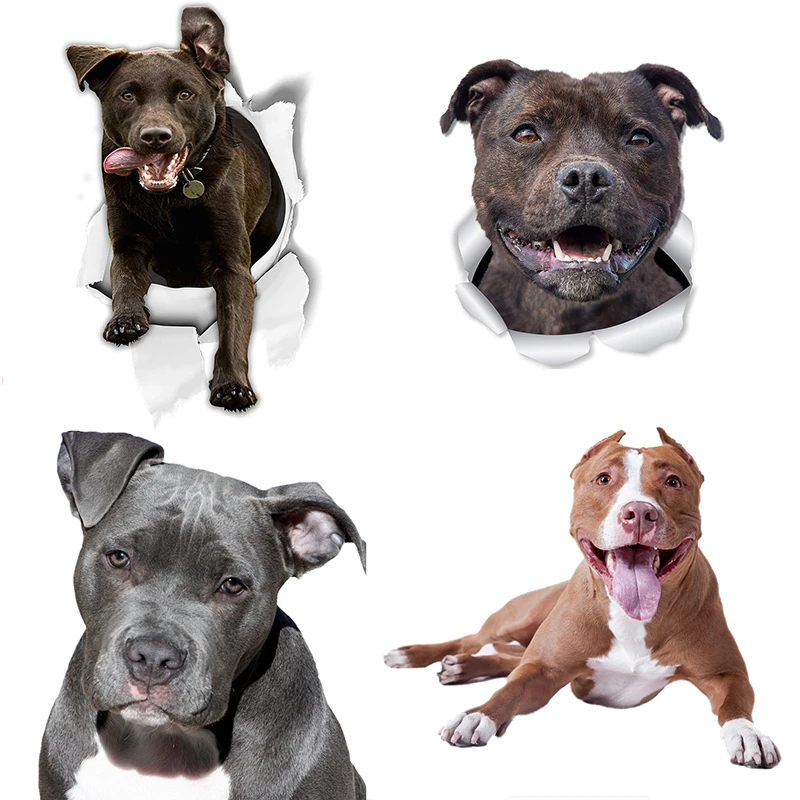 Three Ratels Ftc1082 Stafford Bull Terrier Dog Wall Decals Frenchie Dog ...