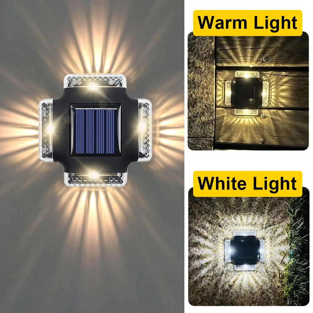 Imperme-vel-LED-Solar-Lights-holofotes-de-quatro-lados-luzes ...