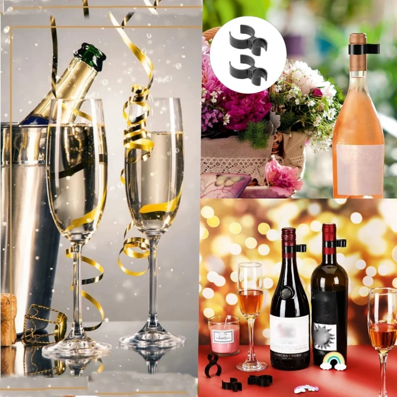 Champagne-Bottle-Single-Double-Three-Holder-Safety-Clips-Cake-Candle ...
