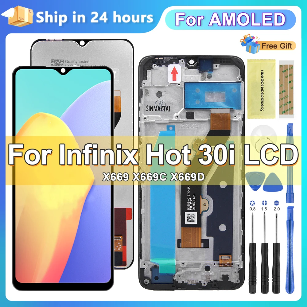 6-56-Original-Display-For-Infinix-Hot-30i-X669-X669C-Hot30i-NFC-X669D ...