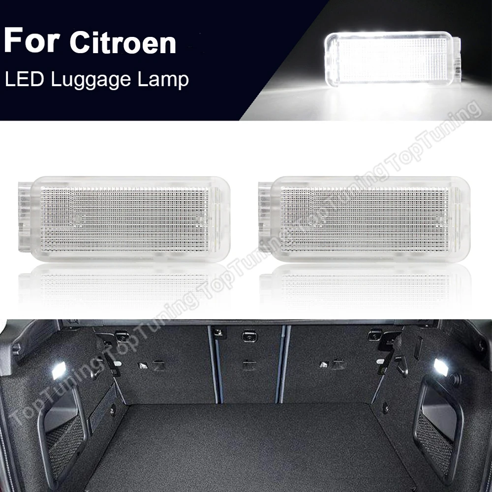 For-Citroen-C2-C3-C4-C5-C6-C8-DS3-2x-Led-Luggage-Trunk-Compartment ...