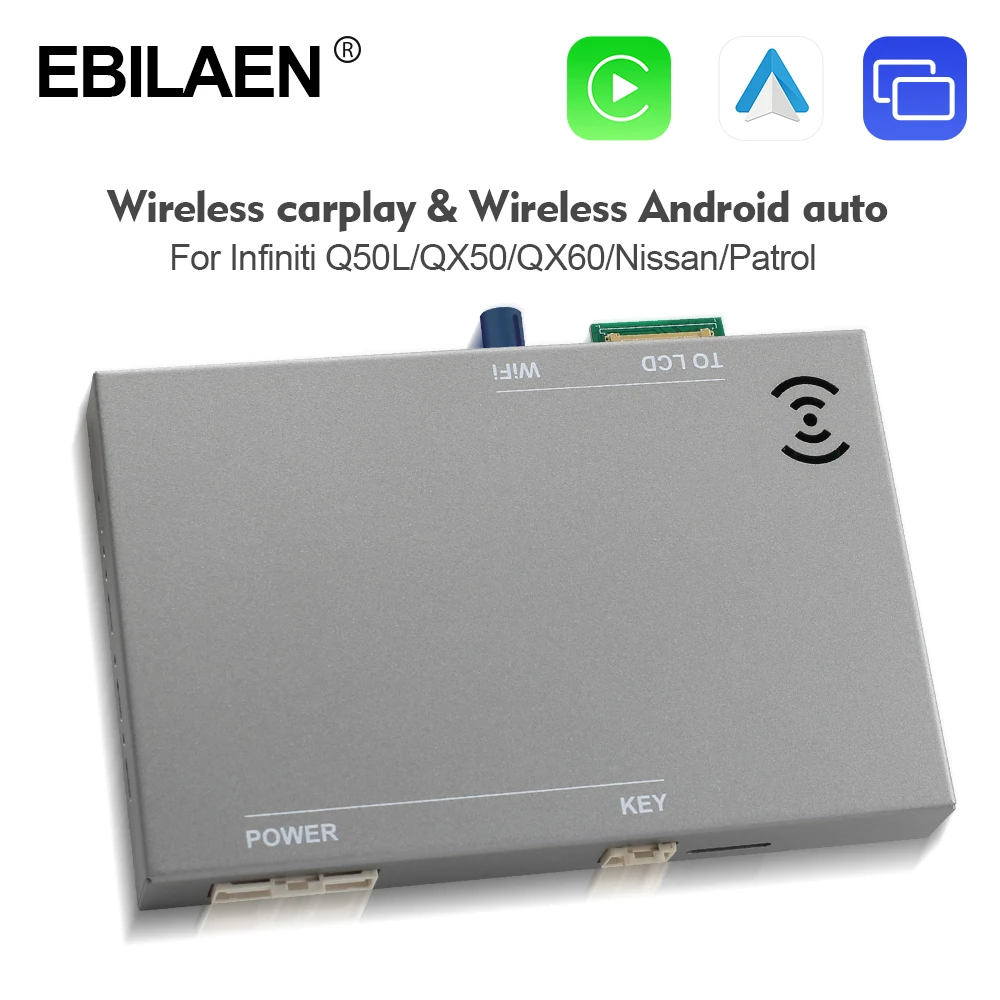 EBILAEN Wireless Apple Carplay Android Auto Module Box For Infiniti ...