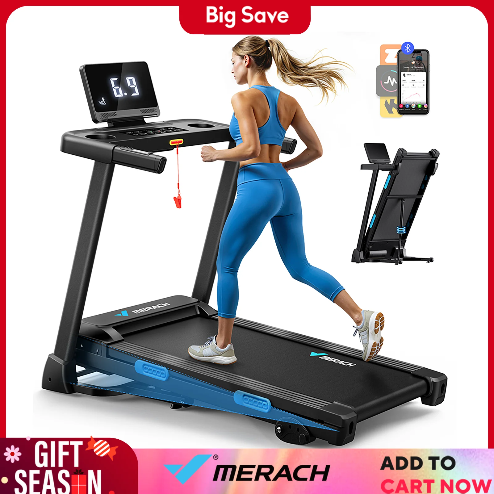 MERACH Foldable Incline Treadmill – Fit Gear Unlimited