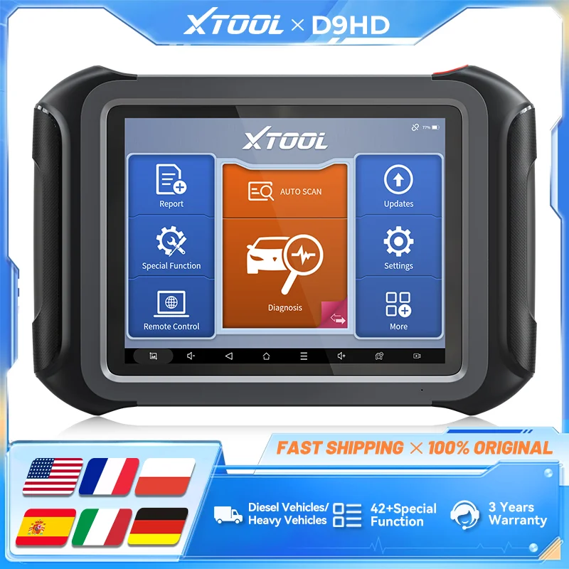XTOOL D9HD Heavy Duty Truck Diagnostic Tool All System Diagnose 12V 24V ...