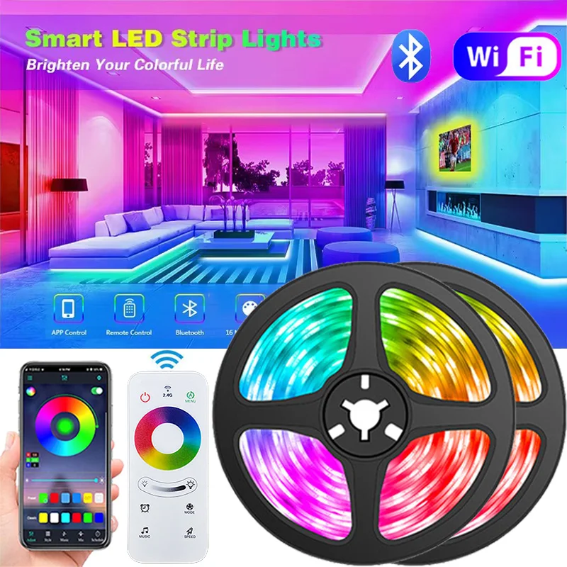 Led-erit-i-k-RGB-5050-Led-i-klar-2-4G-dokunmatik-kontrol-lambas-bant ...