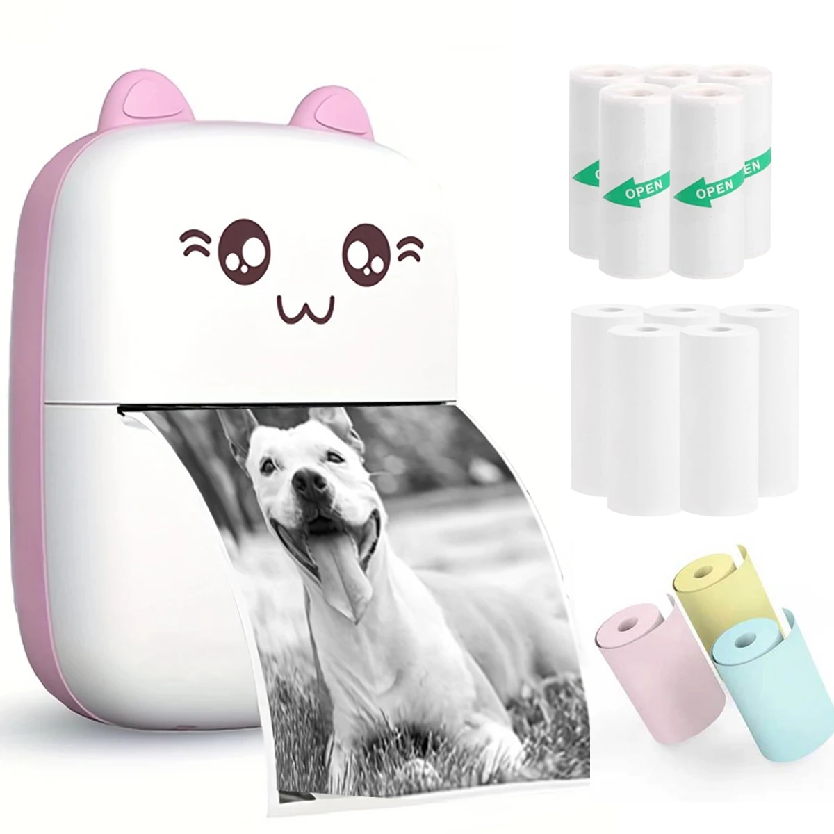 Mini-Printer-Portable-Thermal-Inkless-Photo-Printer-Wireless-Label ...