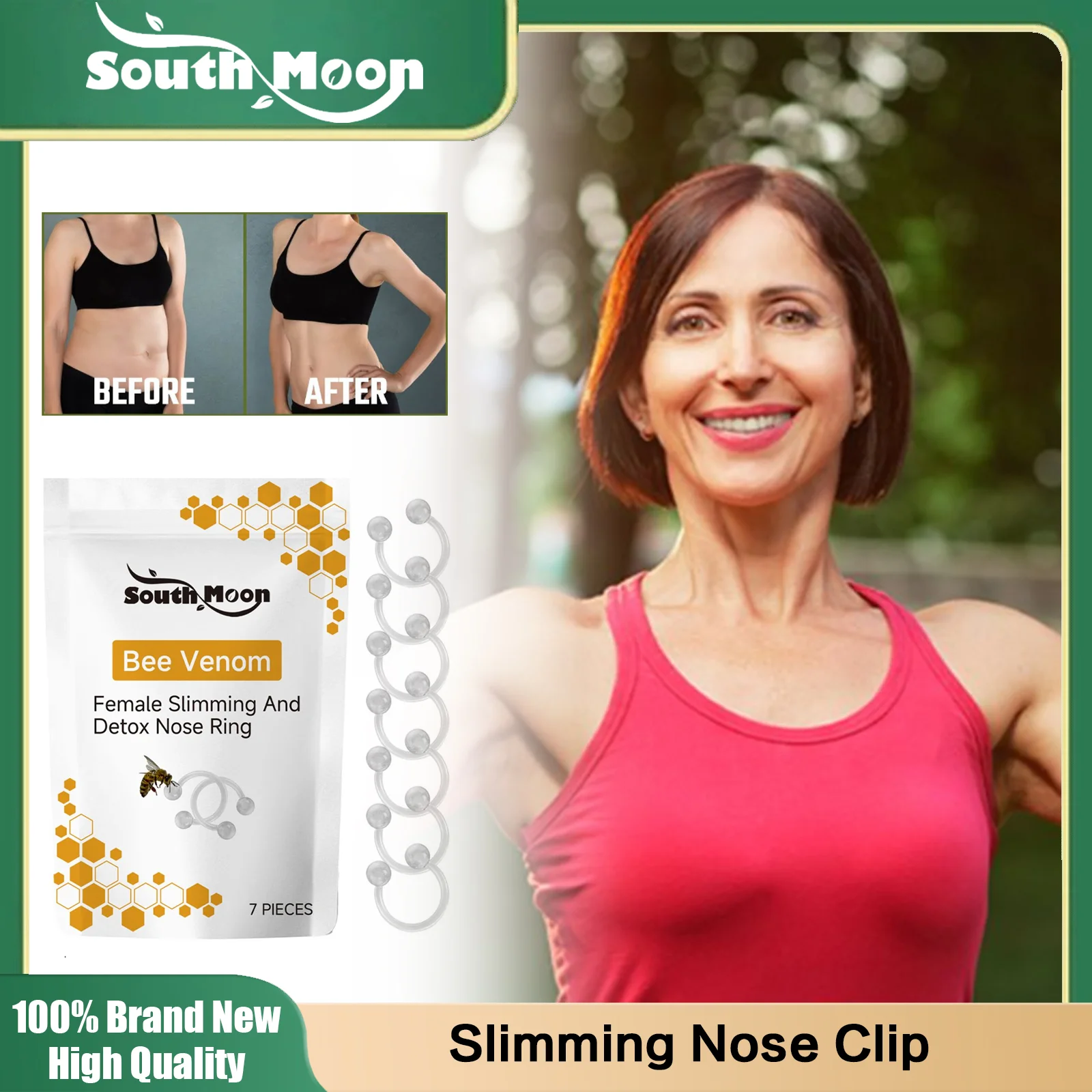 Slimming-Nose-Ring-Lymphatic-Drainage-Reduce-Belly-Waist-Cellulite-Thin ...