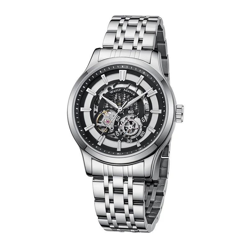 WM Watch Automatic Mechanical Watch Water Resistant Casual Classic ...