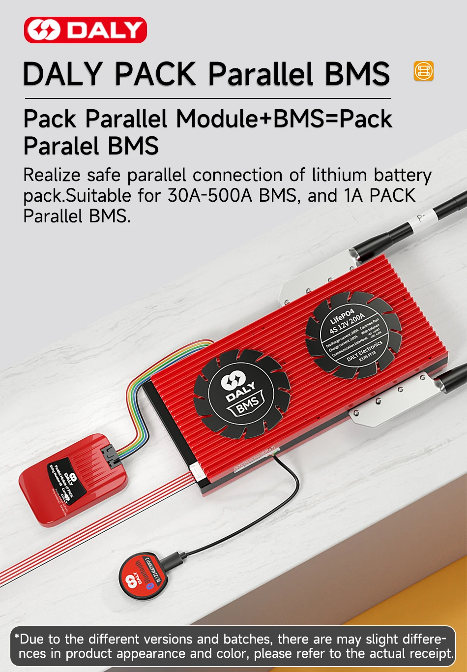 Daly smart bms lifepo4 4s 12v 24v 36v 48v 100a li ion 3s 8s 10s 12s 13s 16s 18650 bluetooth app ...
