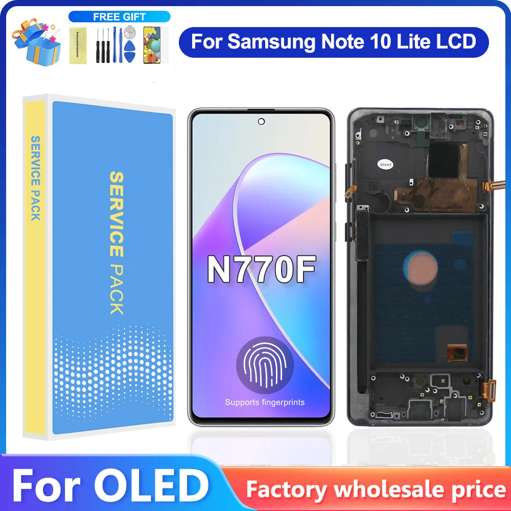 AMOLED-With-Frame-For-Samsung-Note-10-Lite-LCD-SM-N770F-N770F-DS ...