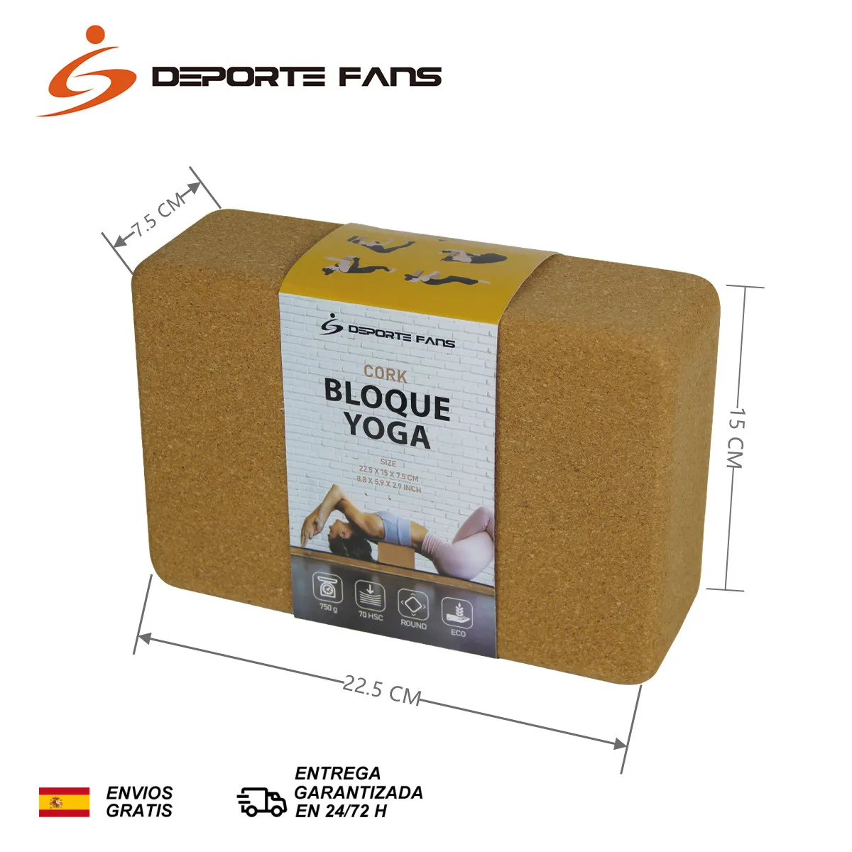 1 Pieza o Juego de 2 Bloque de Corcho Yoga,Yoga Block Cork,Ladrillo ...