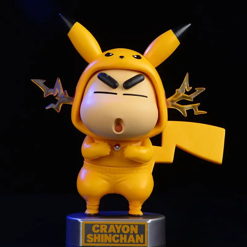 7-PVC-POKEMON-Pikachu-Cosplay-Crayon-Shin-chan-Anime-Figure-Toys-for ...