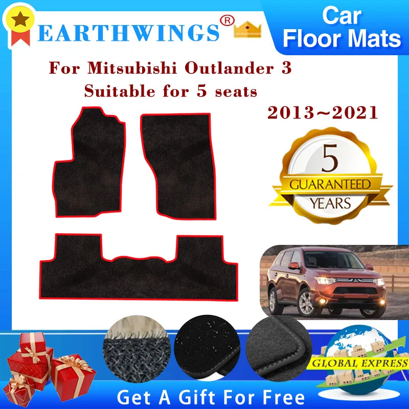 For Mitsubishi Outlander 3 2013~2021 2018 Car Floor Mats Rugs Panel ...