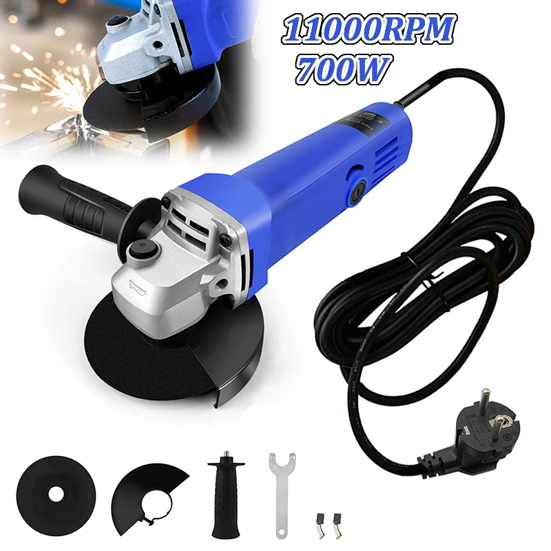 Amoladora-angular-el-ctrica-de-700W-rectificadora-con-cable-de-11000RPM ...