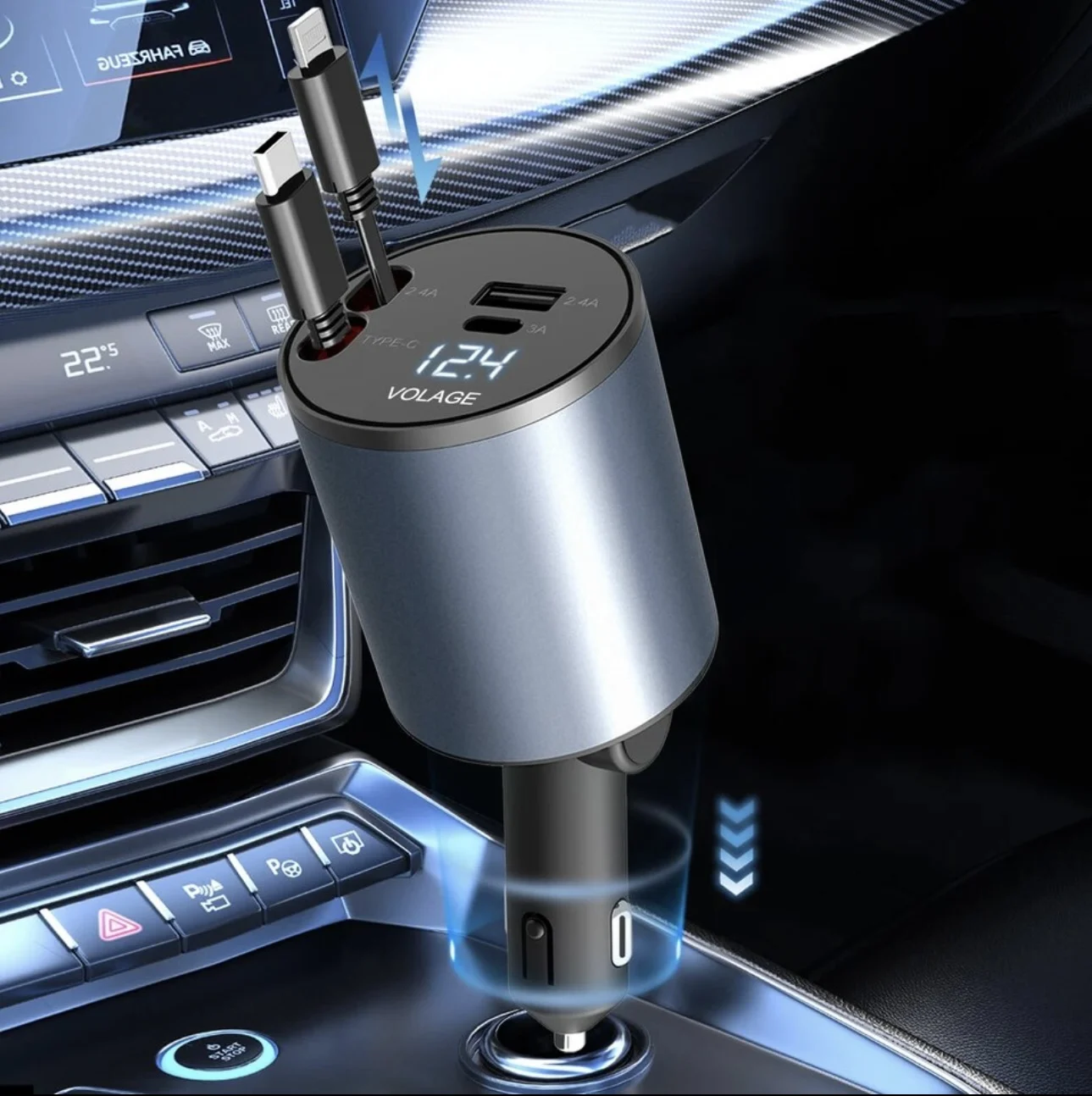 100W-4in1-Retractable-Super-Fast-Charger-for-iPhone-and-Type-C-and-2 ...