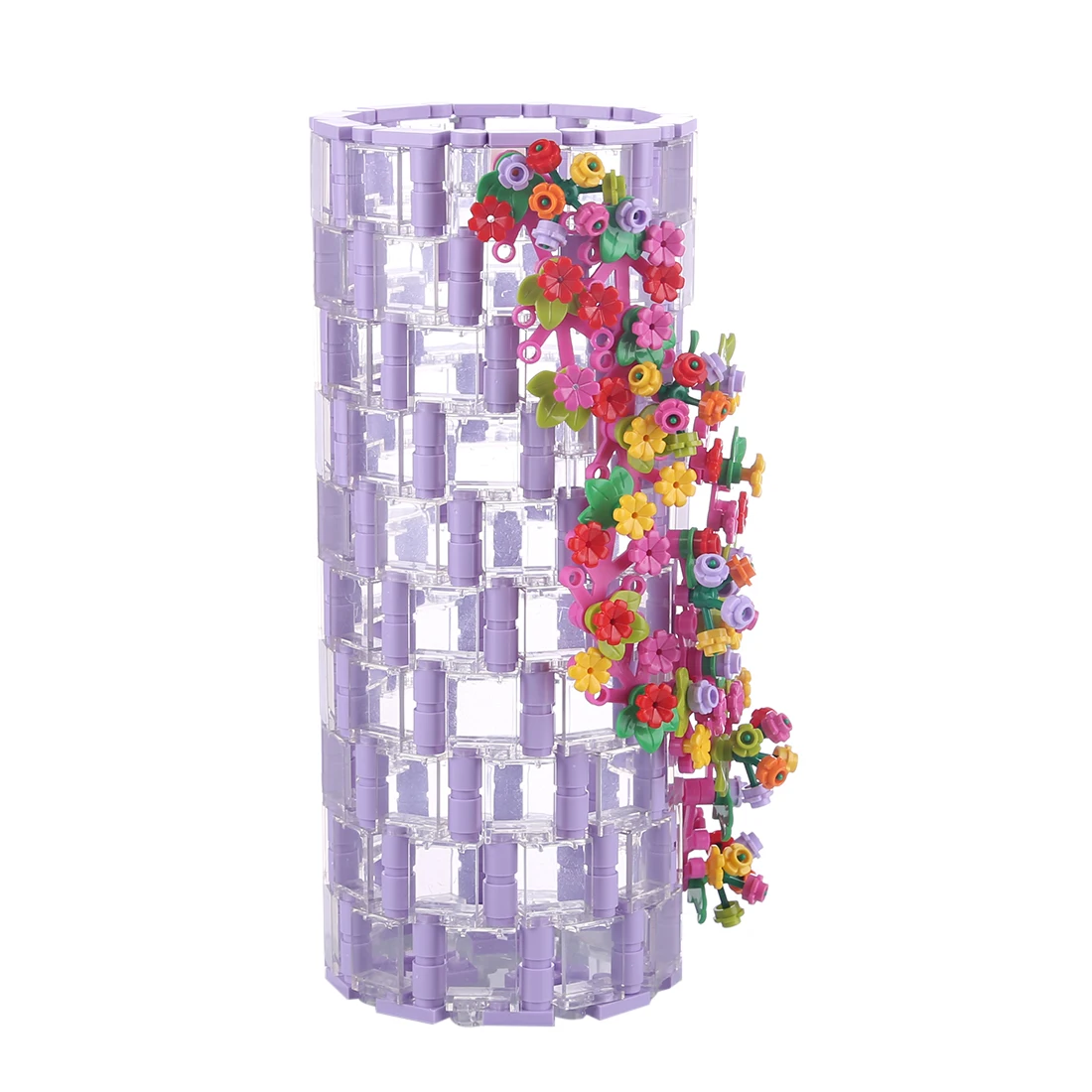 473Pcs-Purple-Translucent-Building-Blocks-Vase-Bottle-Compatible-With ...