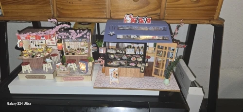 DIY 3D Puzzles Wooden Toy Miniature Dollhouse Handmade Coffee House To ...