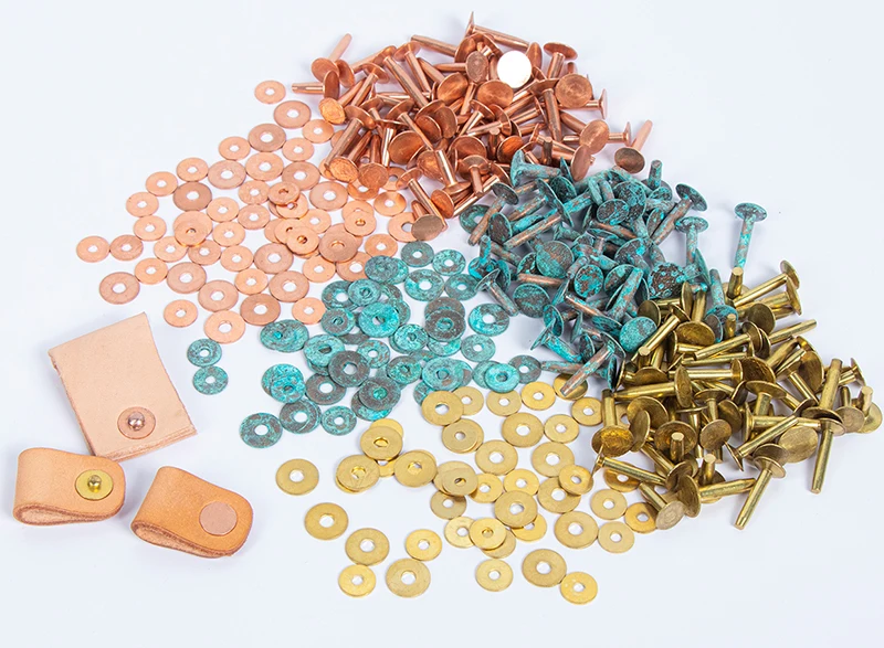 RIVET,Green (100Set)-9 x19mm--ensemble de Rivets en laiton massif avec ...