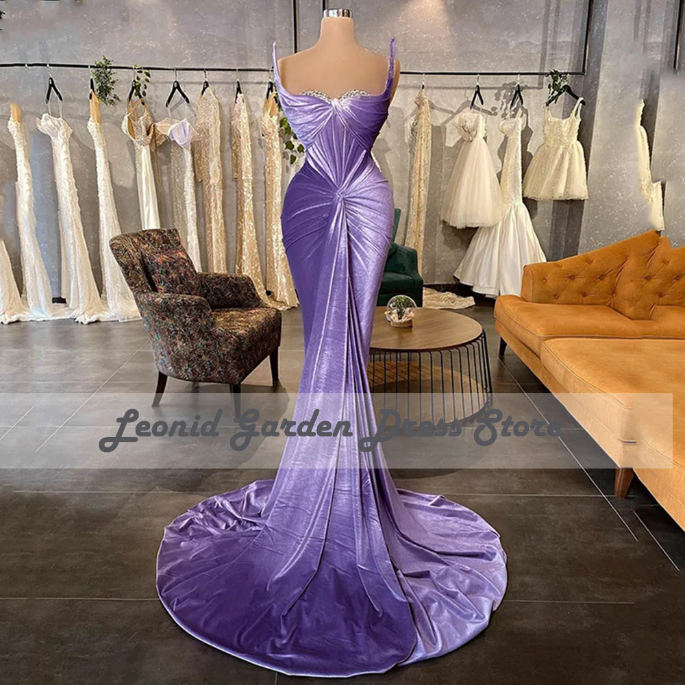 Purple Mermaid Wedding Dress