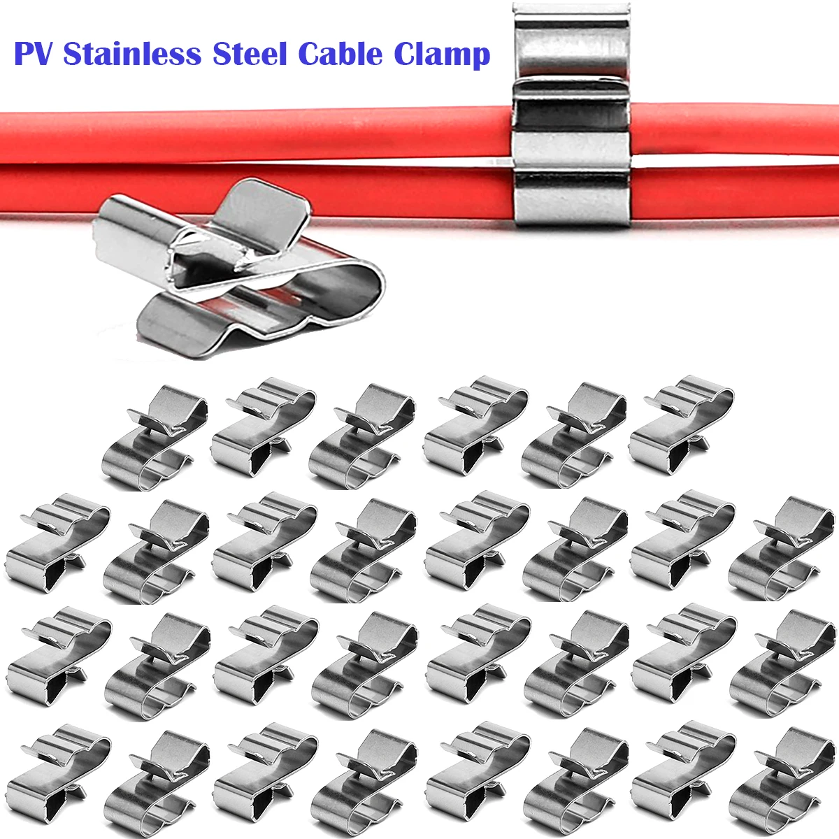 30Pcs-60Pcs-150Pcs-Solar-Panel-Cable-Clamp-Trailer-Wire-Clips-Stainless ...