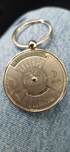Creative Time Portal Mini Metal Calendar Keychain - Mavigadget