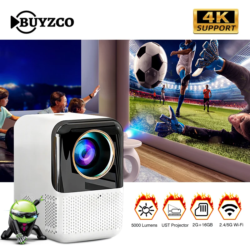 Buyzco-X10W-Ultra-Short-Throw-Mini-Projector-Android-10-Supported-4K ...