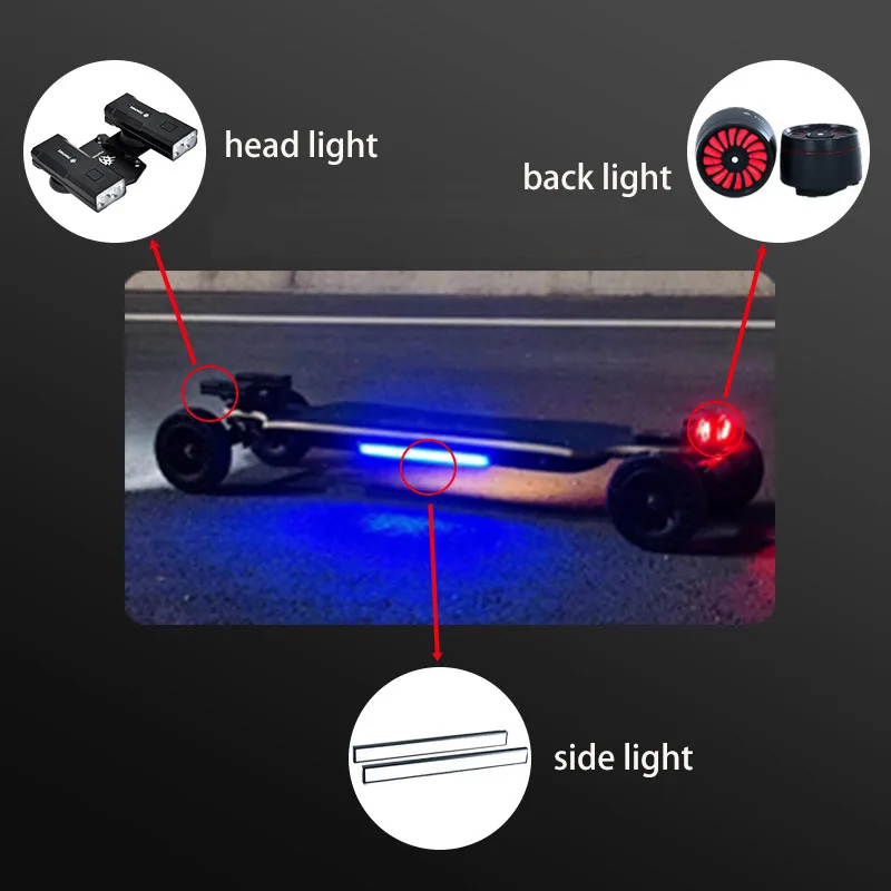 Four-wheel-Electric-Skateboard-Night-Running-Decorative-Lights-Multi ...
