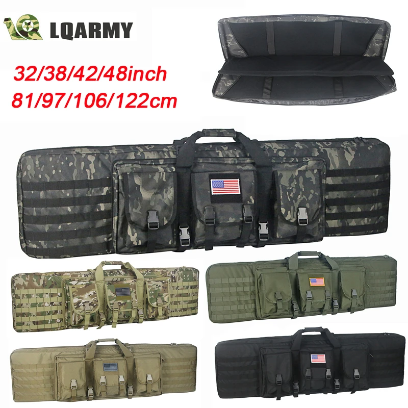 32 38 42 48 Inch Tactical Double Rifle Case Military Molle Gun Rifle ...