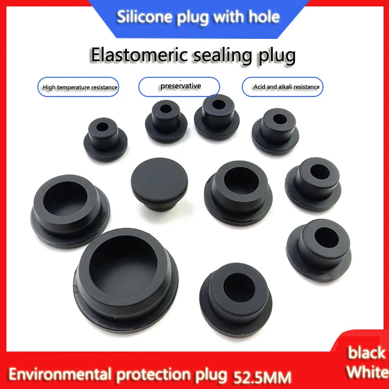 1pcs-Black-Round-Environmental-Silicone-Rubber-Cap-T-Type-Plug-Cap ...