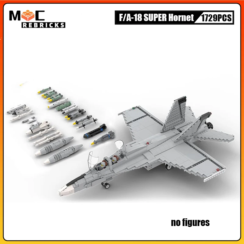 WW2-Military-US-Navy-Weapons-F-A-18-Heavy-Fighter-MOC-Building-Blocks ...