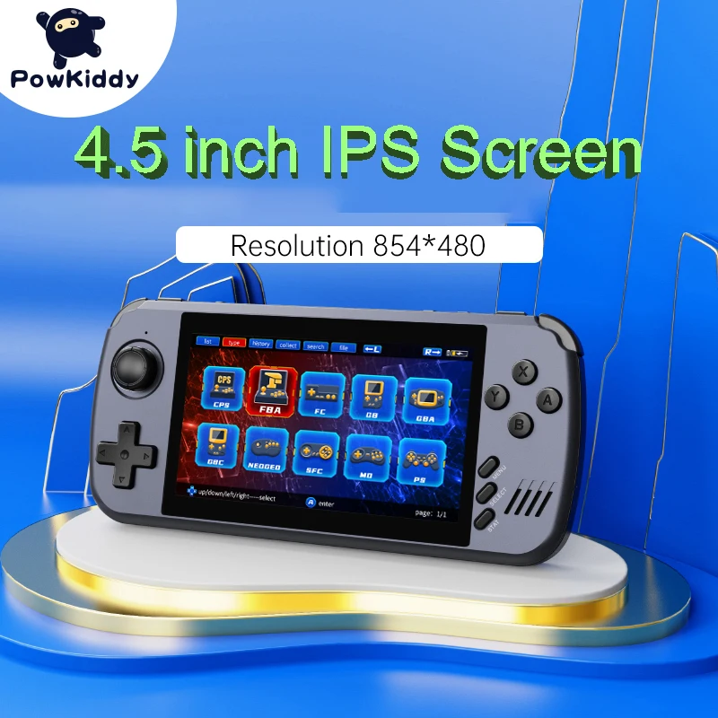 Powkiddy X39 Pro Handheld Game Console Gamepads 4.5inch IPS Screen TV ...