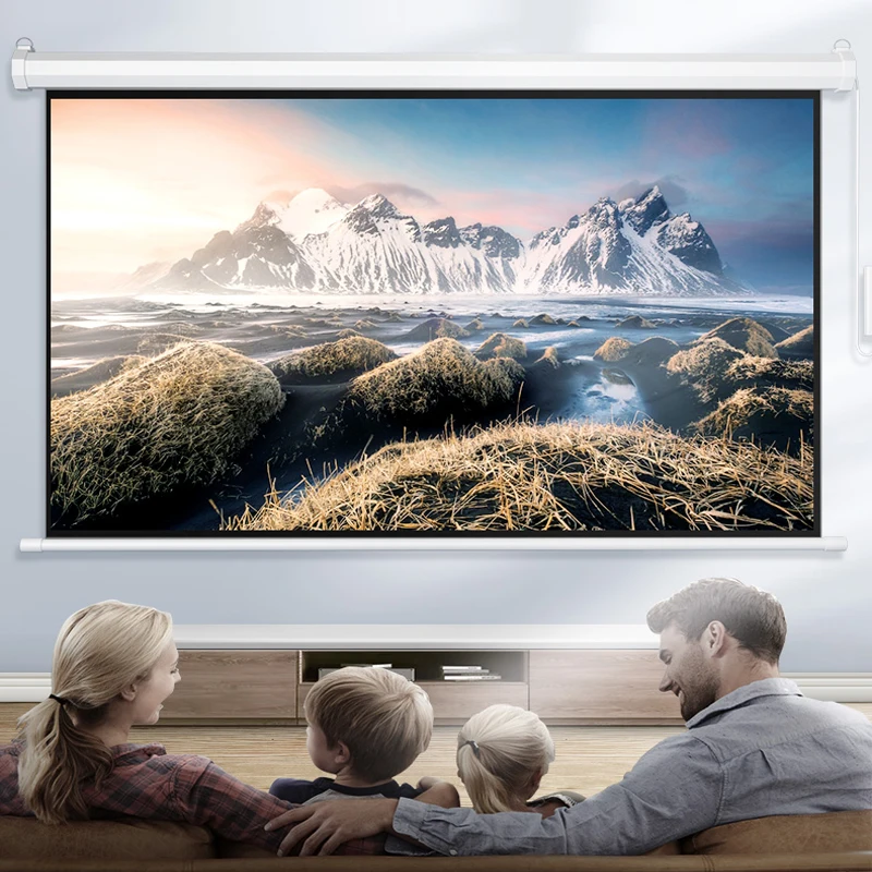 Electric-Screen-For-xiaomi-projector-3D-LED-DLP-Projector-Motorized ...