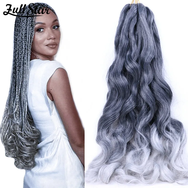 Extensiones de cabello trenzado sintético, rizos en espiral, trenzas de ...