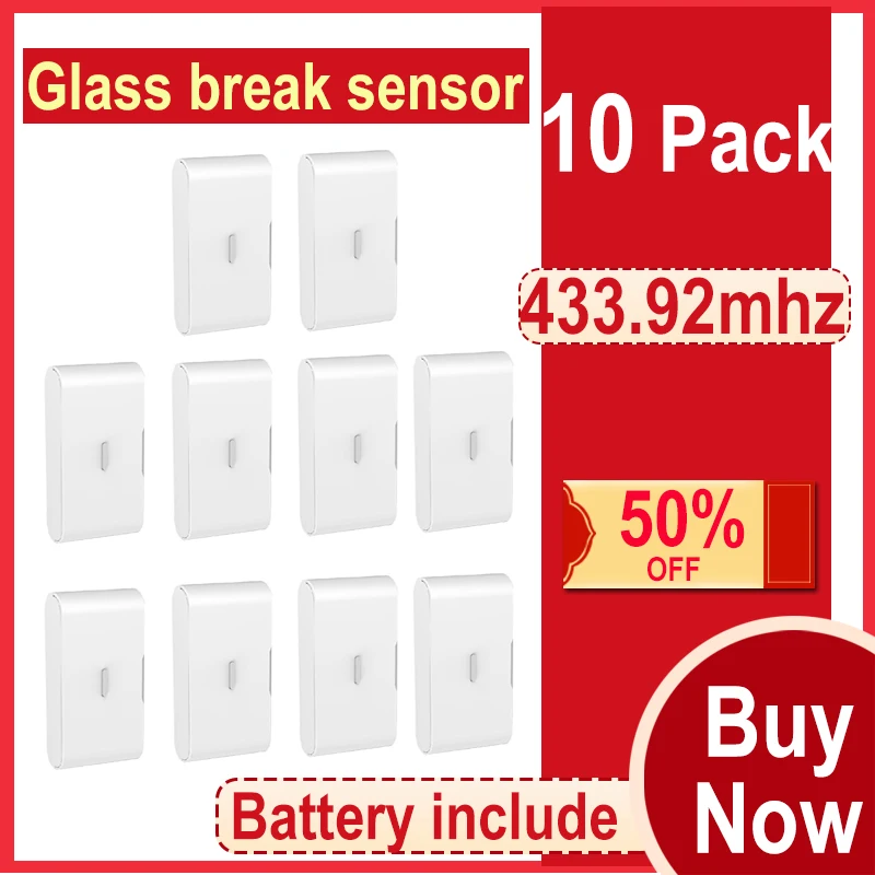 10pcs-5-Levels-Vibration-Sensitive-Adjustment-433MHz-Wireless-Glass ...