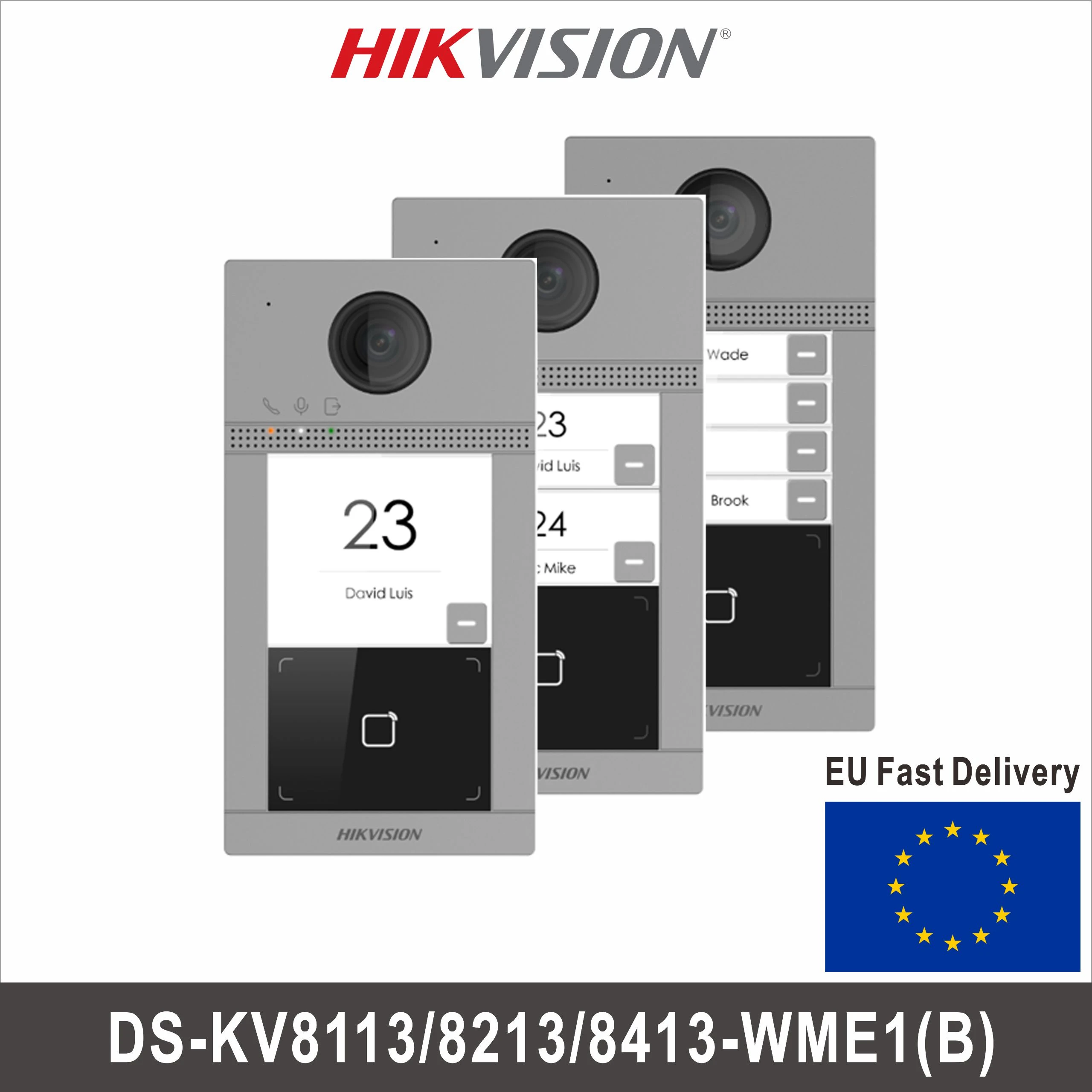 Hikvision Ip Doorbell 1-4 Button Ds-kv8113/8213/8413-wme1(b), Wifi Doorbell,door Phone,video ...
