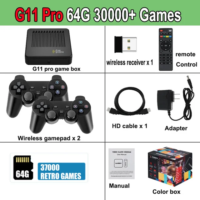 G11 Pro Game Box 4K HD TV Game Stick, consola de videojuegos 128G, más ...