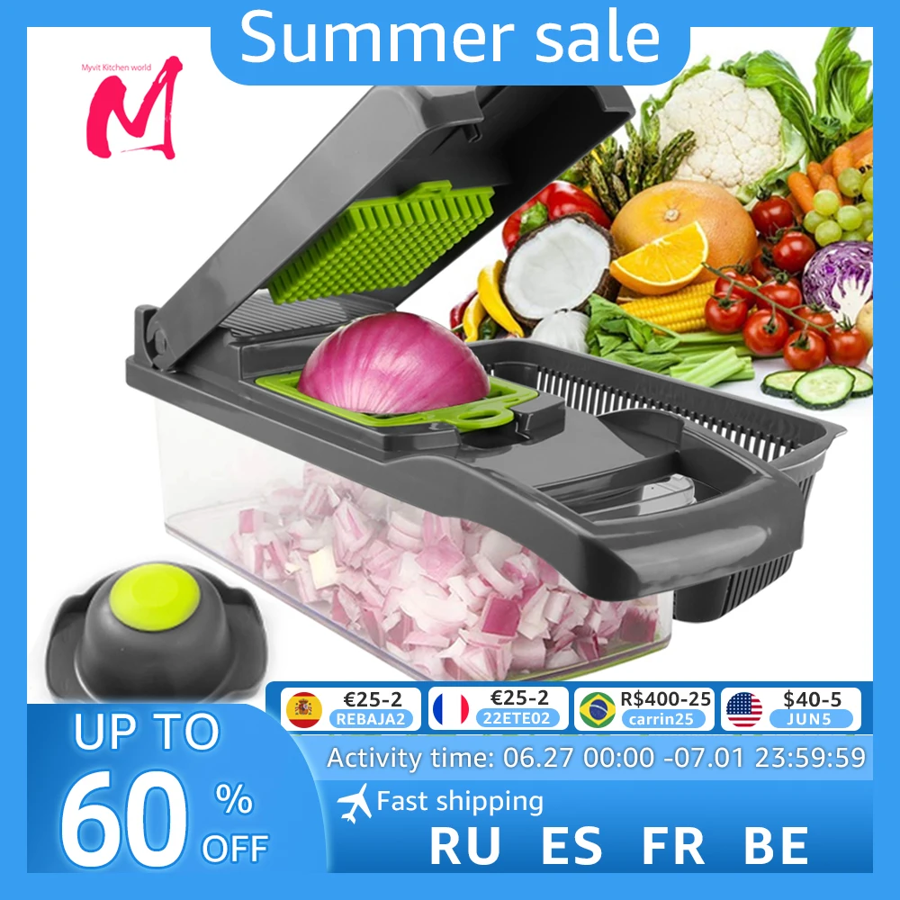 Vegetable Cutter Multifunctional Slicer Fruit Potato Peeler Carrot ...