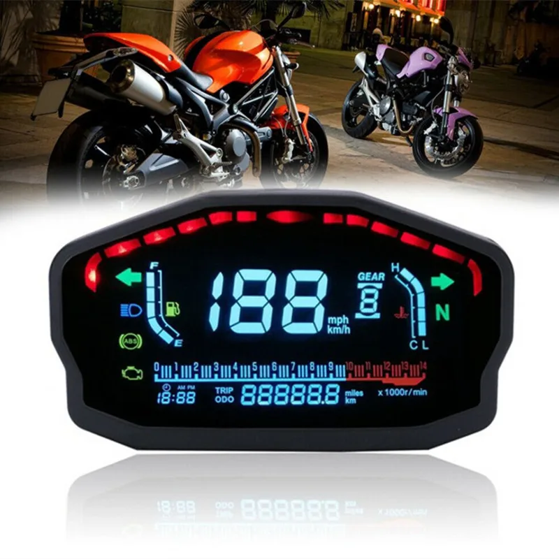 Motorcycle-LED-LCD-Speedometer-Digital-Odometer-Backlight-Speed-Water ...