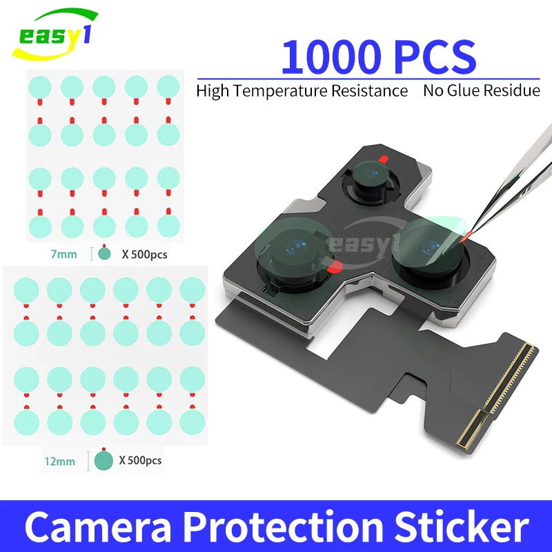 2UUL 1000PCS/Pack Phone Camera Protective Sticker For Rear or Front ...