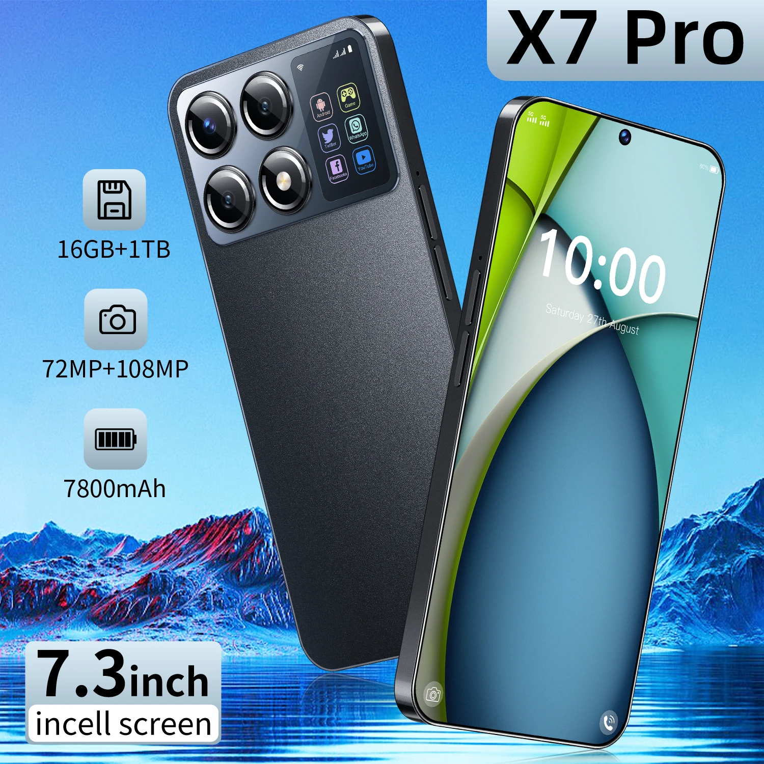 X7-Pro-Telem-veis-High-End-Novos-Celulares-Celulares-Originais-Face ...