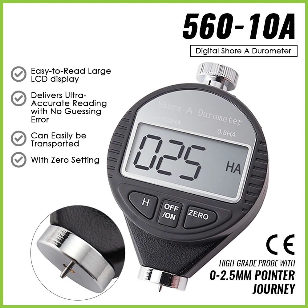 Electronic-Digital-Shore-Durometer-Type-A-D-Sclerometer-Tire-Plastic ...