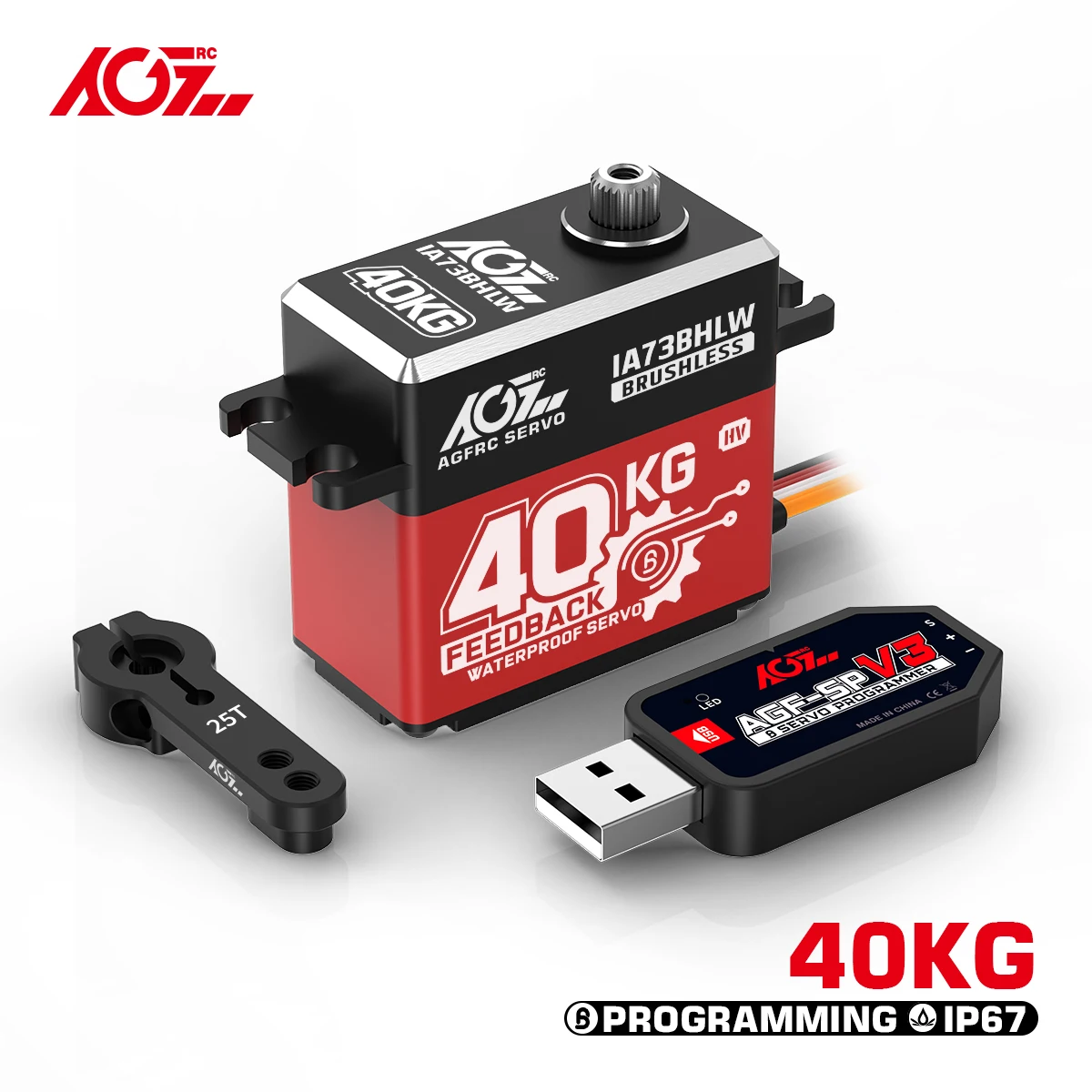 NEW-AGFRC-IA73BHLW-HV-Brushless-40KG-High-Torque-Digital-Steering ...