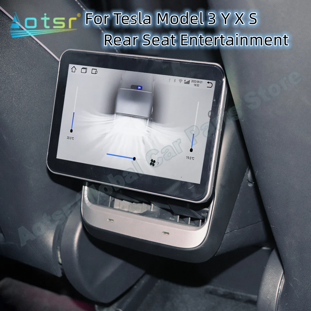Aotsr Car Multimedia Player For Tesla Model 3 / Model Y X S Rear Seat ...